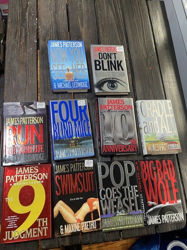 10 James Patterson Hardcover Books Don’t Blink 9th Judgment 4 Blind ...