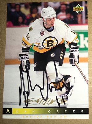 1993-94 UD #226 Autographed Adam Oates Signed Hockey Card Auto Boston ...