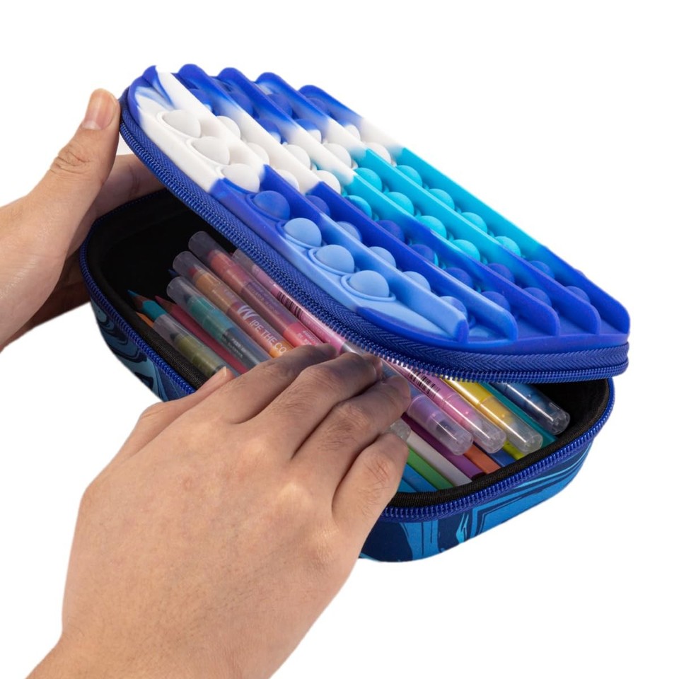 ZIPIT POP Pencil Case for Boys, Silicone Sensory Fidget Pencil Case for ...