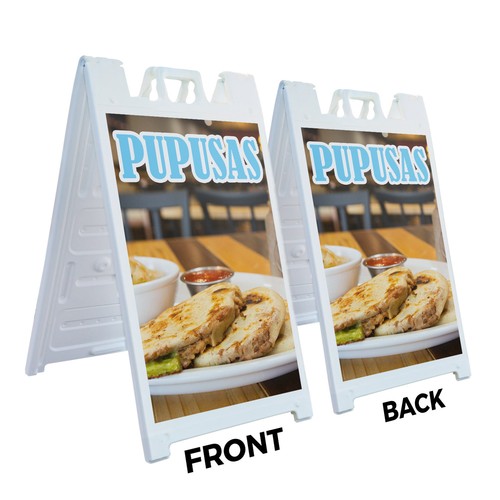 Pupusas Heavy Duty A-Frame Sidewalk Sign Authentic Salvadoran Cuisine ...