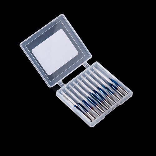 20/30/45/60/90deg 0.1mm Triangular CNC Router Bits Set, 1/8" Shank ...