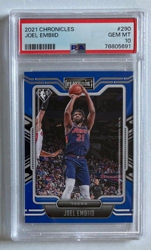 2021 Panini Chronicles Basketball Joel Embiid Card #290 PSA GEM-MT 10 ...