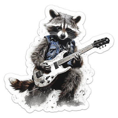 Rocking Raccoon Sticker Vinyl Car Bumper Decal | eBay
