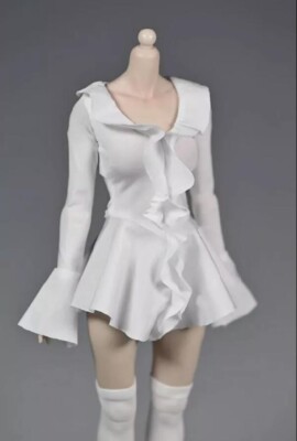 1/6 scale WHITE Dress Fit 12'' PHICEN WORLDBOX female Figure Doll ...