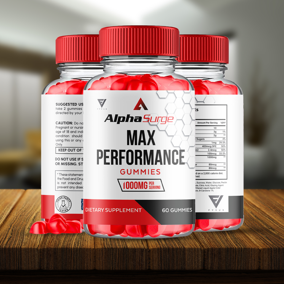 Alpha Surge Gummies, Alpha Surge Daily High Drive Support Formula (60 ...