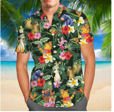 Winnie Pooh 3D HAWAII SHIRT HALLOWEEN GIFT CHRISTMAS GIFT US SIZE Gift ...