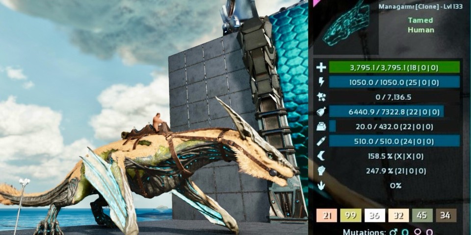 ark survival ascended pve Extinction Managarmr, Top Stats/Event Color ...