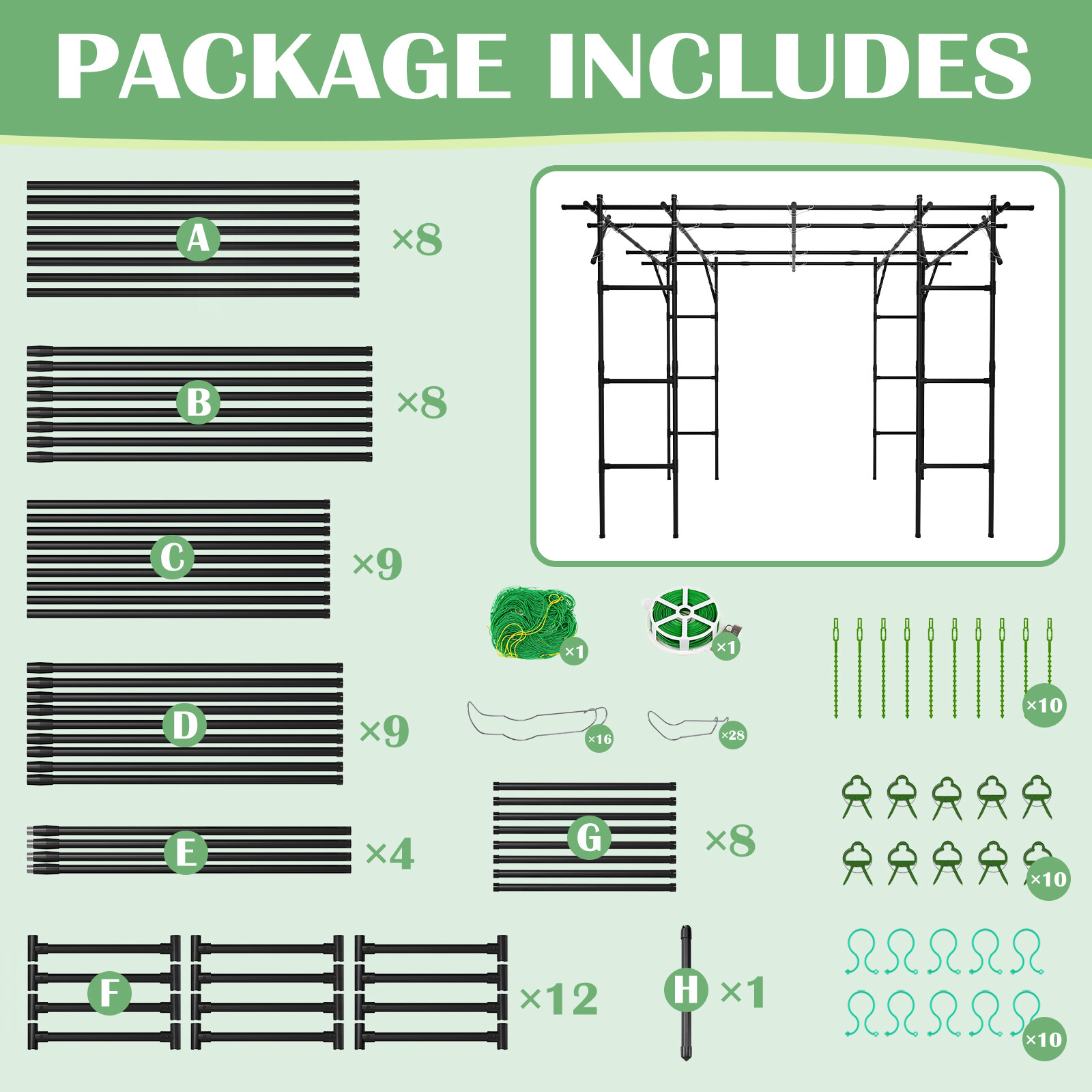 Docred Extra Large Outdoor Garden Arch Trellis 87''Hx118''Lx79''W Grape ...
