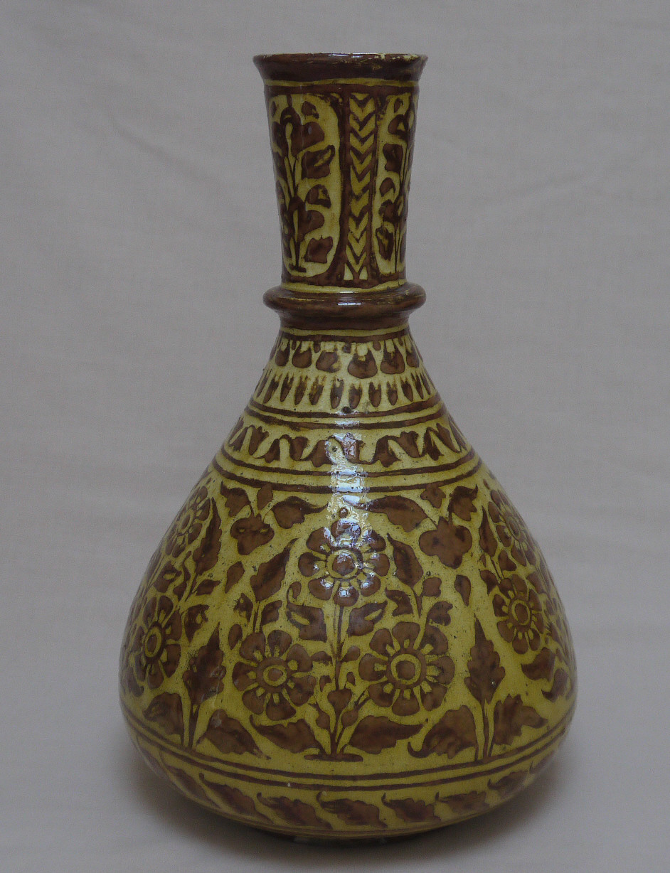 Antique Multan (Multani) Brown Floral Design Bottle VASE | eBay