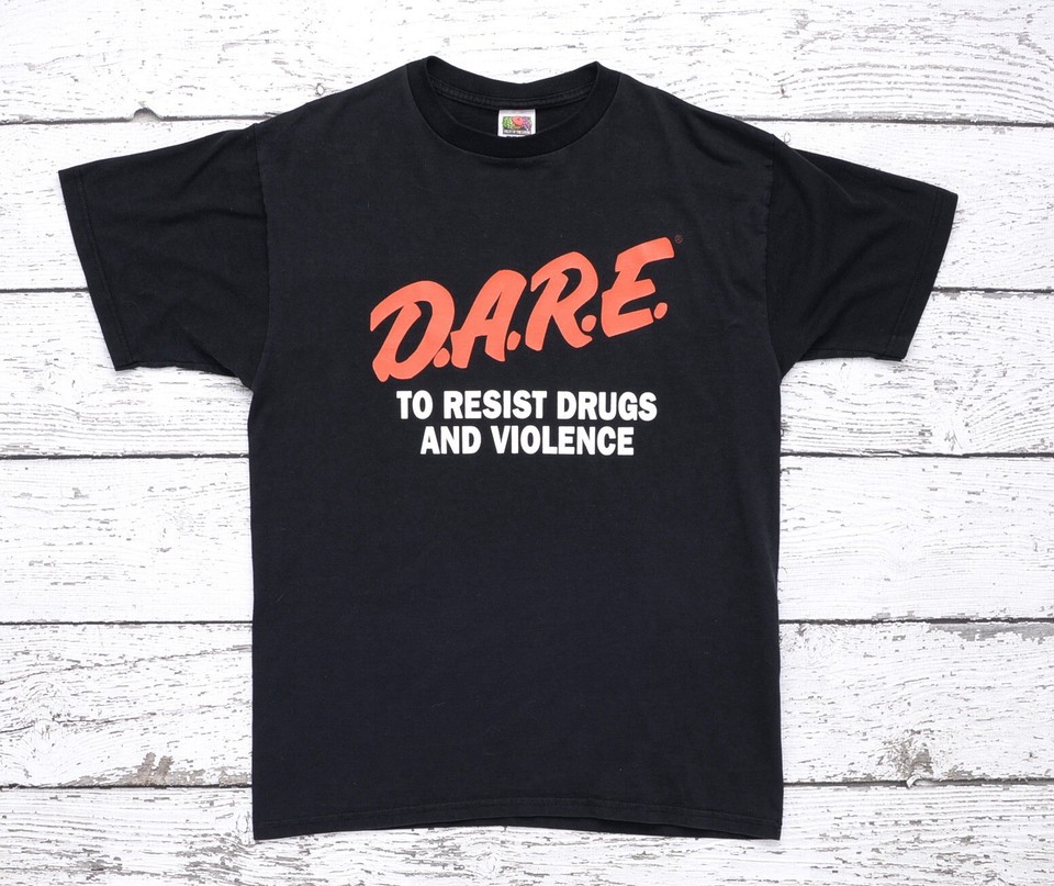 Vintage DARE Keeping Kids Off Resist Drugs Alcohol Black shirt Large ...