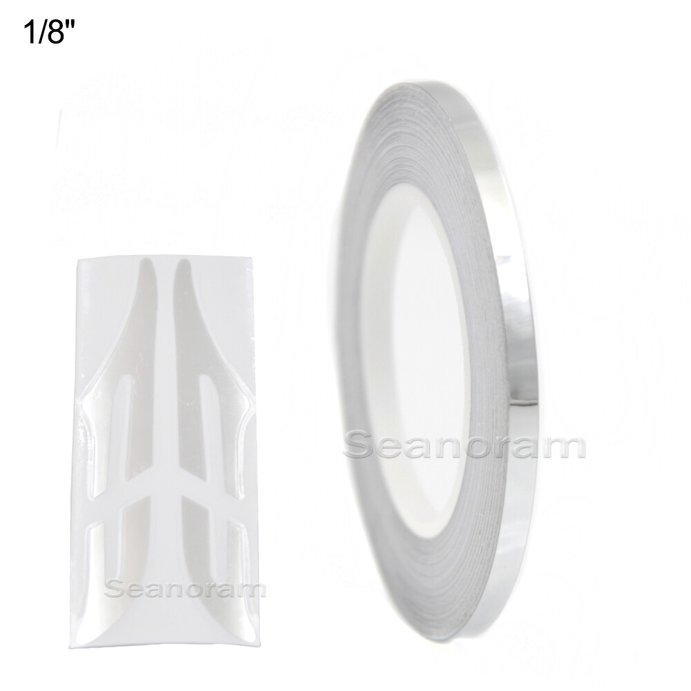 1/8" 3mm 32ft Silver Chrome DIY Body Pin Stripe PinStriping Decal Vinyl ...