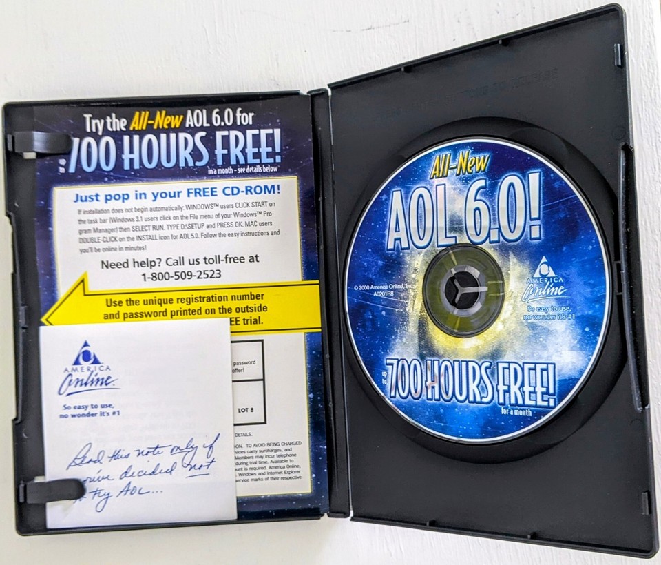 GALAXY America Online Collectible / Install Disc, Vintage AOL CD, ver6 ...