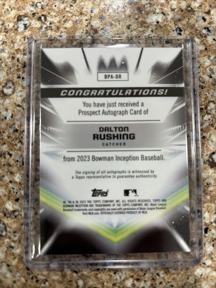 2023 DALTON RUSHING BOWMAN INCEPTION ON CARD AUTO /300 LOS ANGELES ...