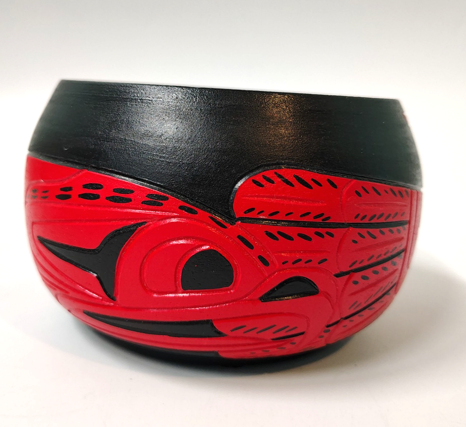 Northwest Coast Salish Indian Pottery Signed by Stewart Jacobs Eagle ...