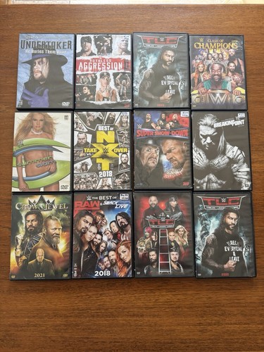 Lot 12 WWE DVDs Wrestling WWF Undertaker TLC Raw Summerslam Pay Per ...