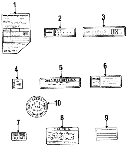 Genuine GM Emission Label 30023482 | eBay