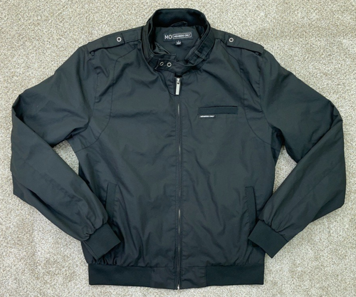 Members Only Jacket Large Black Full Zip Windbreaker Jacket Bomber ...