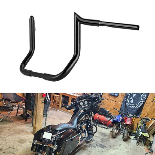 Gloss Black 10" Rise Ape Bagger Bar Handlebars For Harley Touring ...