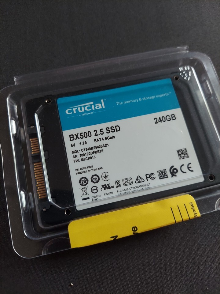 Tested GOOD Crucial BX500 240GB 2.5" SATA SSD CT240BX500SSD1 Solid ...