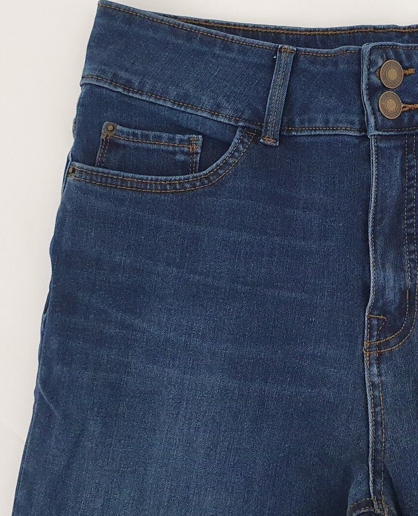 Women's M&S Magic Jeans Medium Indigo Straight Leg High Rise NWOT F1 ...