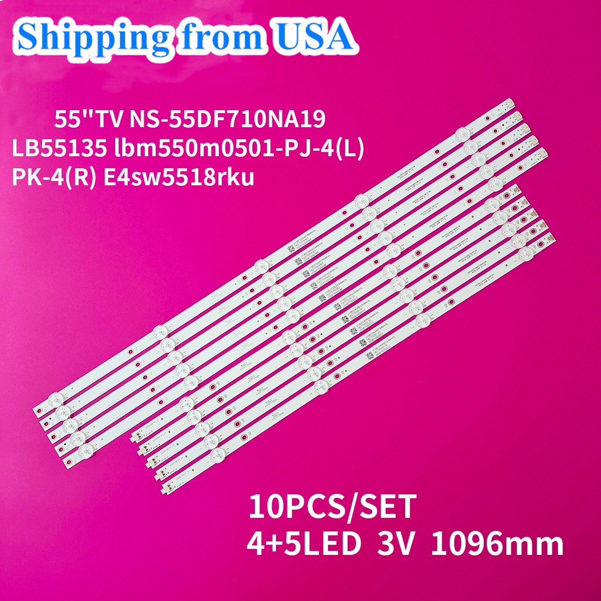 LED Strips for INSIGNIA TV NS-55DF710NA19 TPT550U2-D072.L LB55135 NS ...