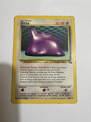 Pokémon TCG Ditto Fossil 18/62 Unlimited Non Holo Rare Vintage | eBay