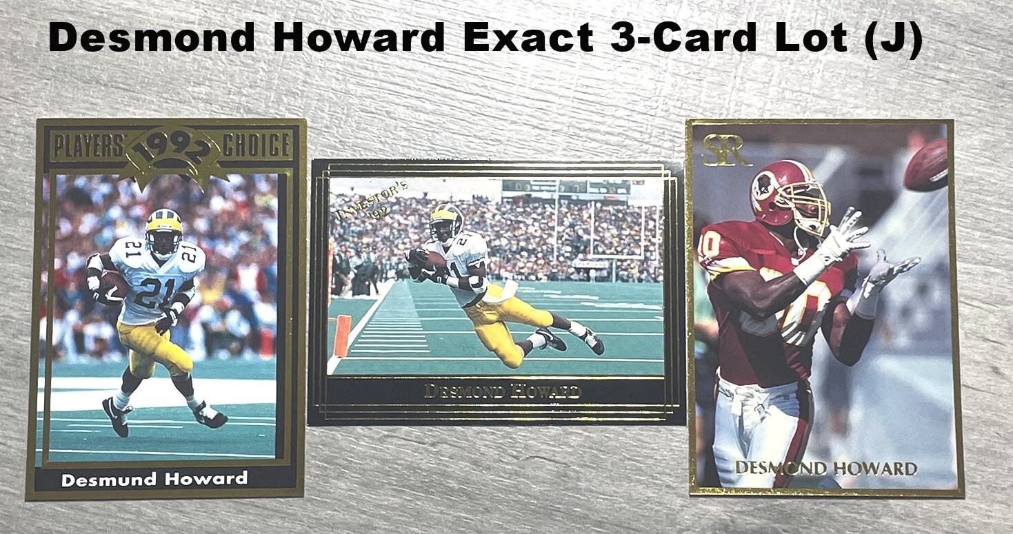 Desmond Howard 1992 Cards _ 3-Card Exact Lot (J) | eBay