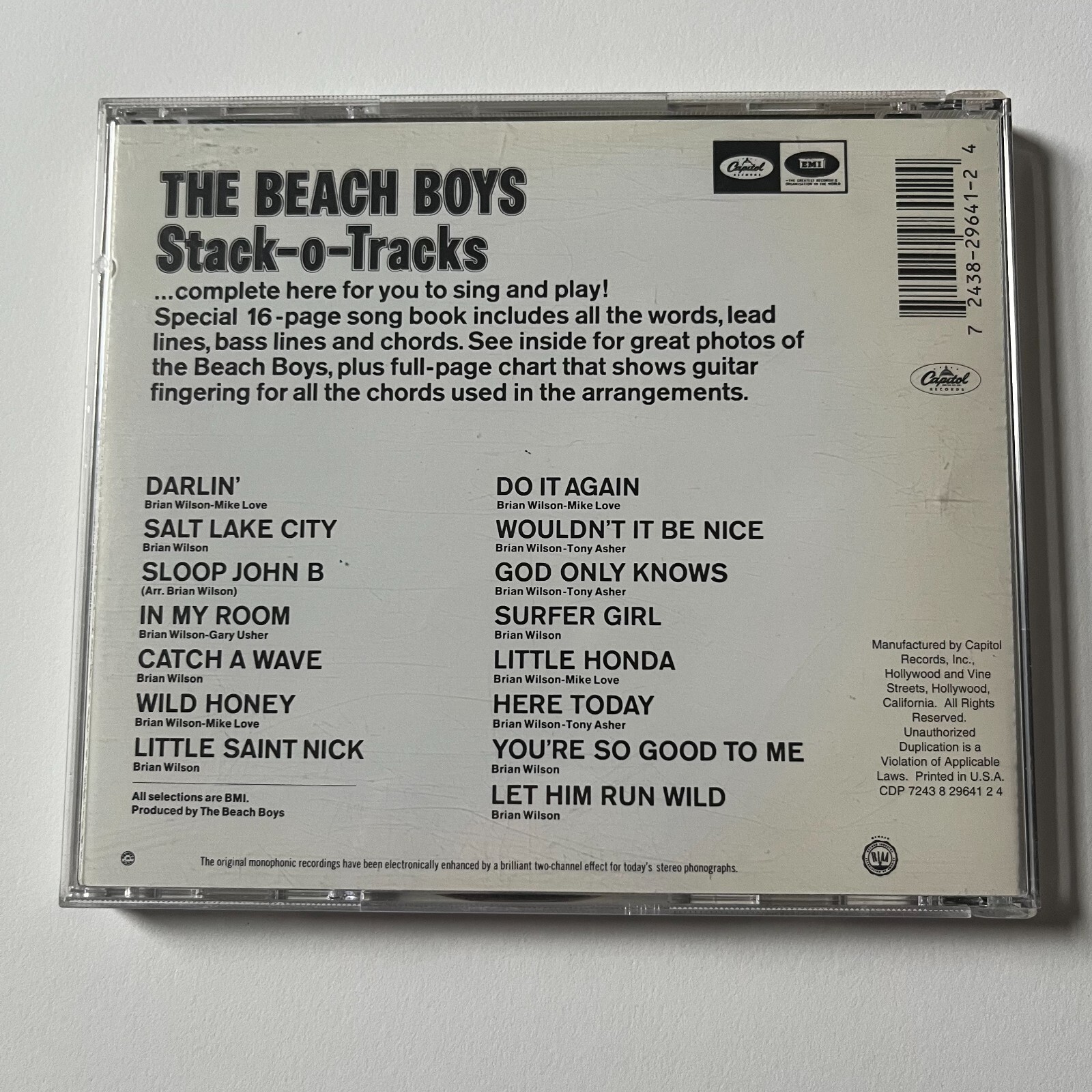 THE BEACH BOYS Stack-O-Tracks - CD - EXCELLENT | eBay