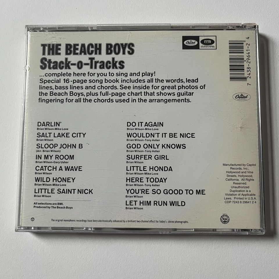 THE BEACH BOYS Stack-O-Tracks - CD - EXCELLENT | eBay