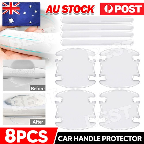 8Pcs Transparent Car Door Handle Protector Films Anti-Scratch Clear ...