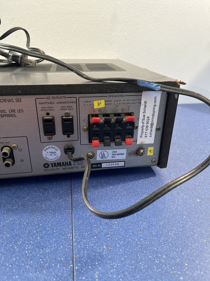 Vintage 1980's Yamaha R-500 Receiver | POWERS ON UNTESTED | eBay