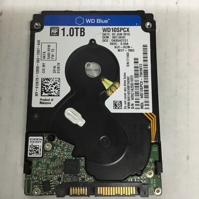 Western Digital WD Mobile Blue WD10SPCX Slim 1TB 2.5" SATA Laptop Hard ...