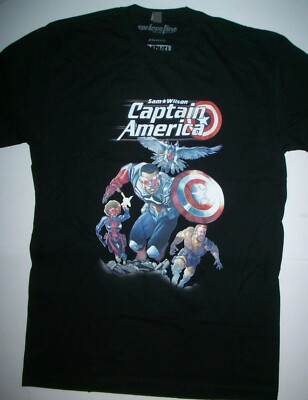 Marvel Sam Wilson Captain America Small Adult Unisex T-Shirt - New | eBay