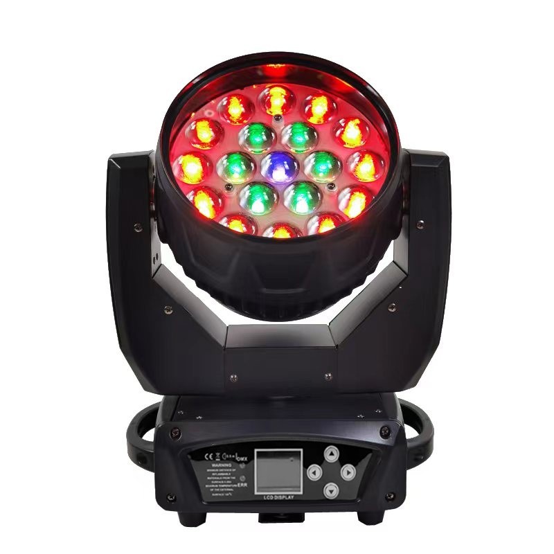 2PCS LED 19x15w RGBW ZOOM Moving Head wash beam light for dj disco ...