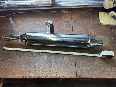 Motorcycle Straight Through Silencer 1 3/4" suits Norton ES2 Plunger ...