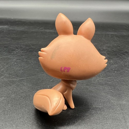 Littlest Pet Shop LPS Paint Splasin' Brown Fox With Purple Eyes #3531 ...