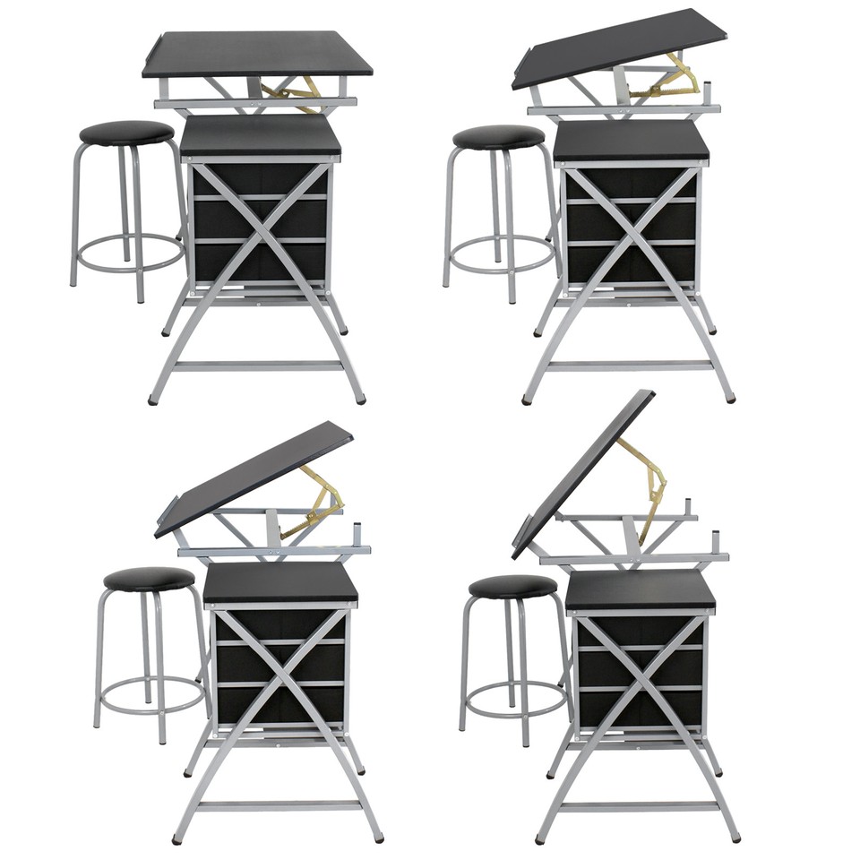 Sturdy Drawing Desk Art Hobby Drafting Table Craft Folding Adjustable ...