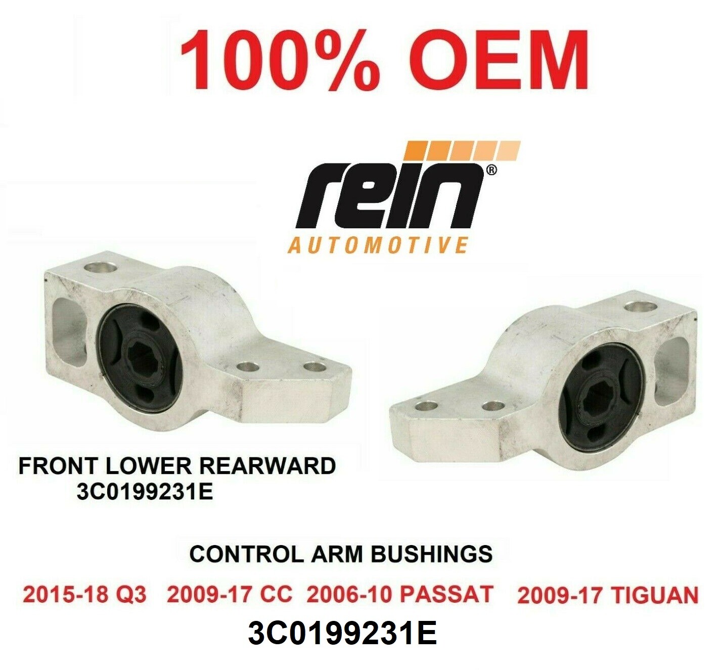 REIN Control Arm Rear Bushing Bracket Set kit; Passat Tiguan CC, Q3 ...
