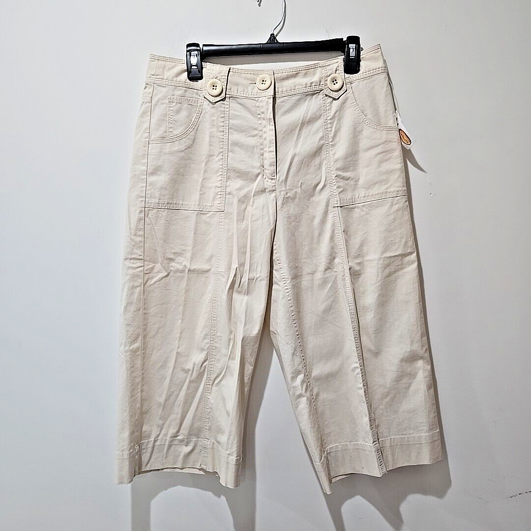NWT Womens Talbots 12 Cream Capris | eBay