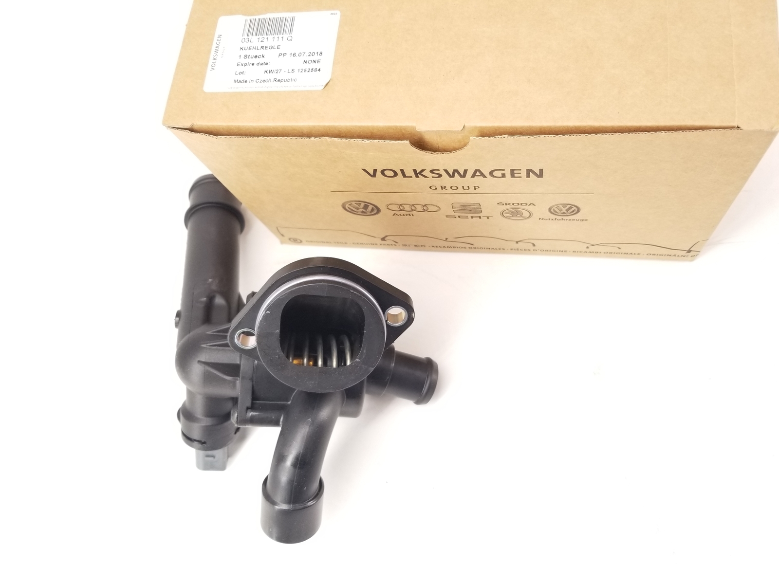 Genuine OEM Volkswagen 03L-121-111-Q Engine Coolant Thermostat 2012 ...