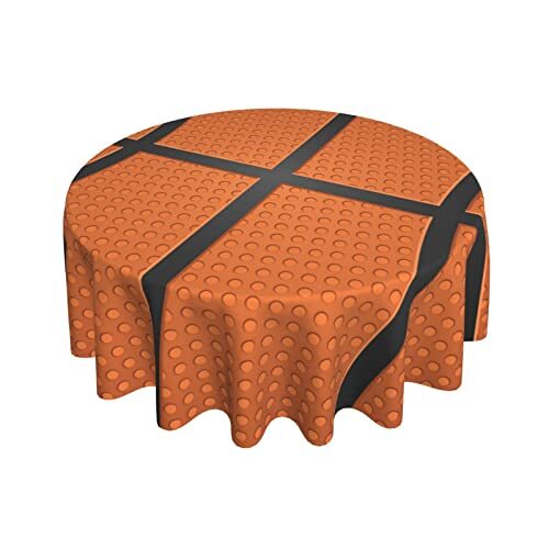 Retro Print Sports 60" Round Tablecloth Washable Basketball Birthday ...