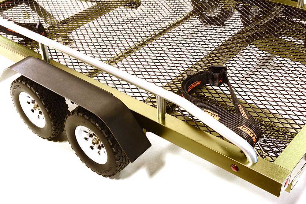 Machined Alloy Flatbed Dual Axle Car Trailer Kit for 1/10 Scale RC ...