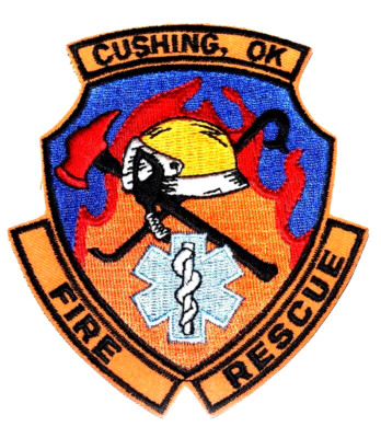 CUSHING OKLAHOMA OK Fire Patch EMS Rescue Public Safety FIREFIGHTER ...