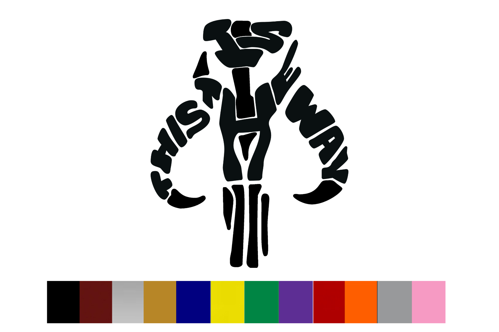 This Is The Way Emblem Vinyl Decal Sticker Star Wars Mudhorn The ...