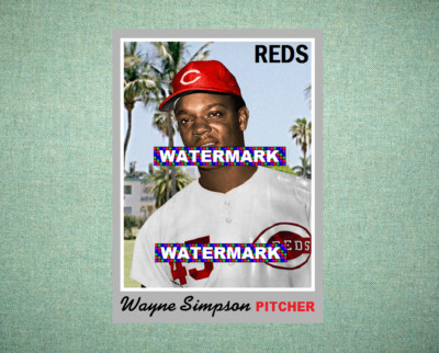 Wayne Simpson Cincinnati Reds 1970 Style Custom Baseball Art Card | eBay