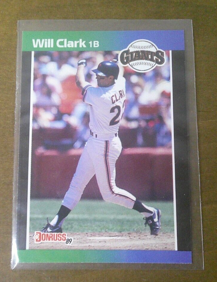 Rare Will Clark 1989 Donruss Baseball Card #249 Factory Error Card No ...
