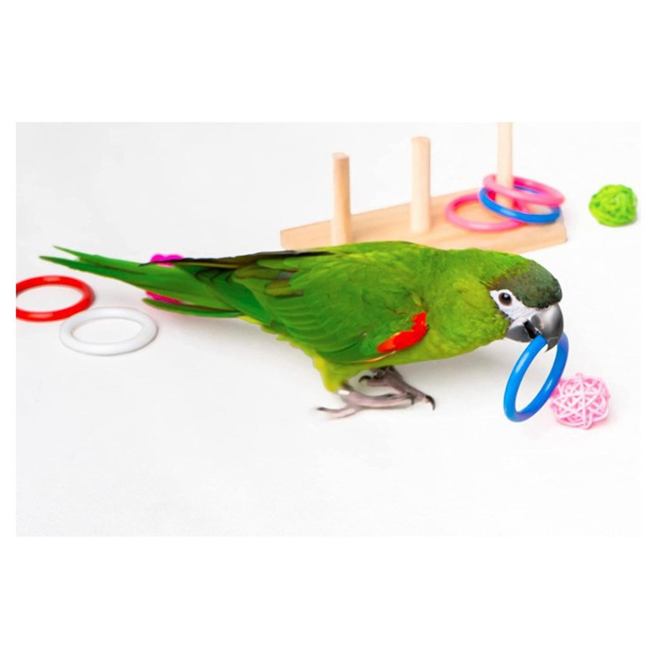 Mini Pet Bird Toys Parrot Birds Toys Educational Interactive Trick Prop ...