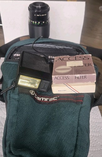 Tamrac Model 515 Vintage Green Camera Bag With Vivitar 62mm UV Haze ...