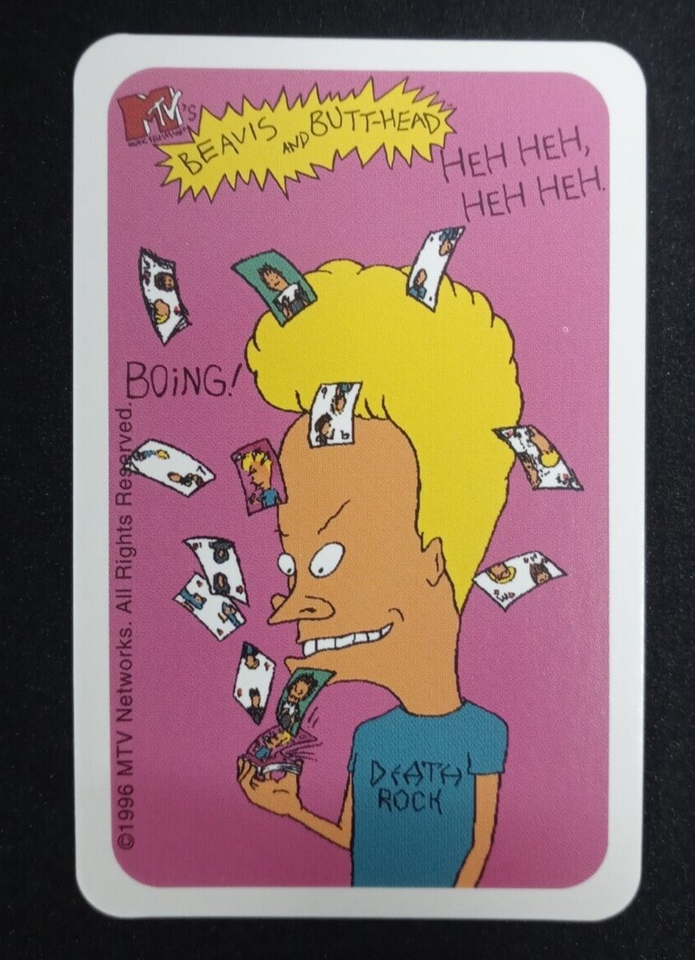 1996 MTV Beavis & Butthead Swap Playing Card Beavis Jack Clubs | eBay
