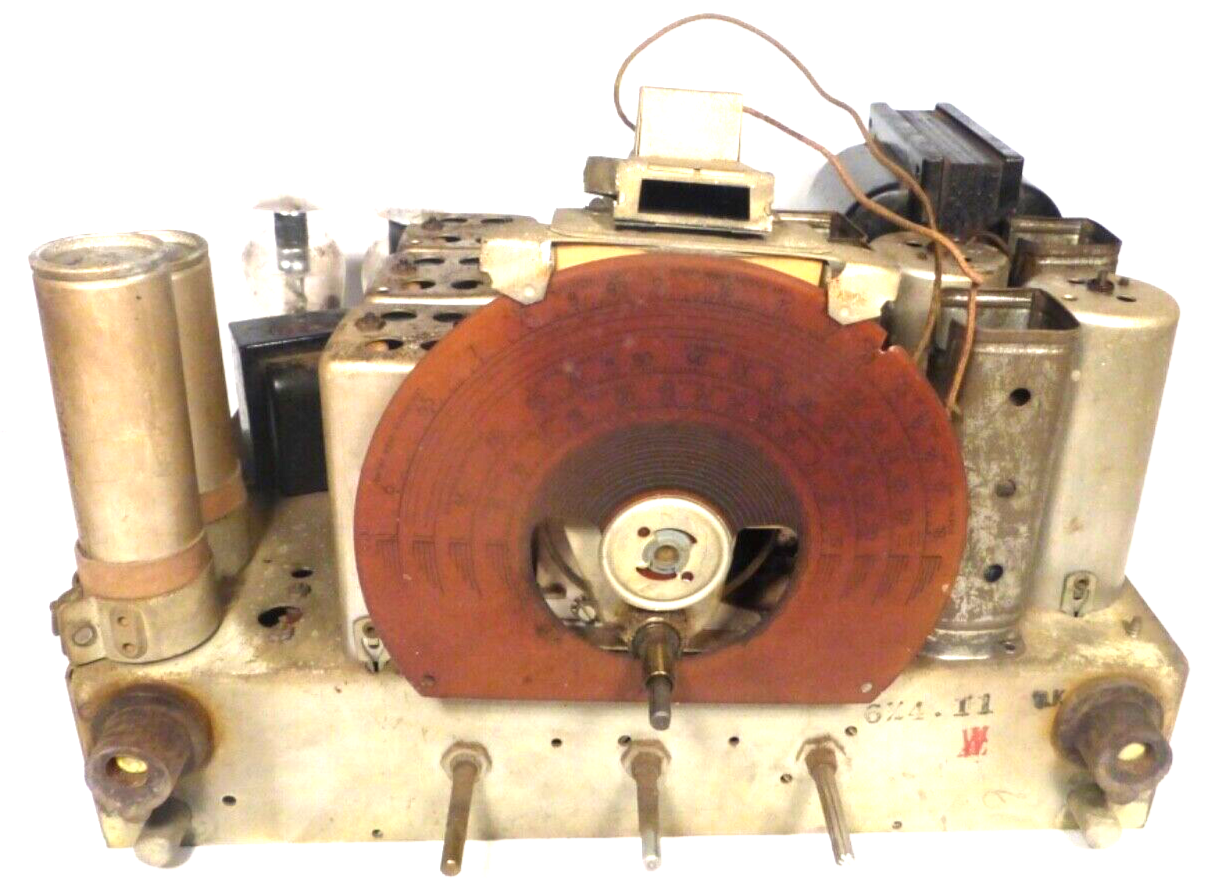 vIntage PHILCO 640 CONSOLE: Untested CHASSIS w/ ALL 7 TUBES & SHADOW ...